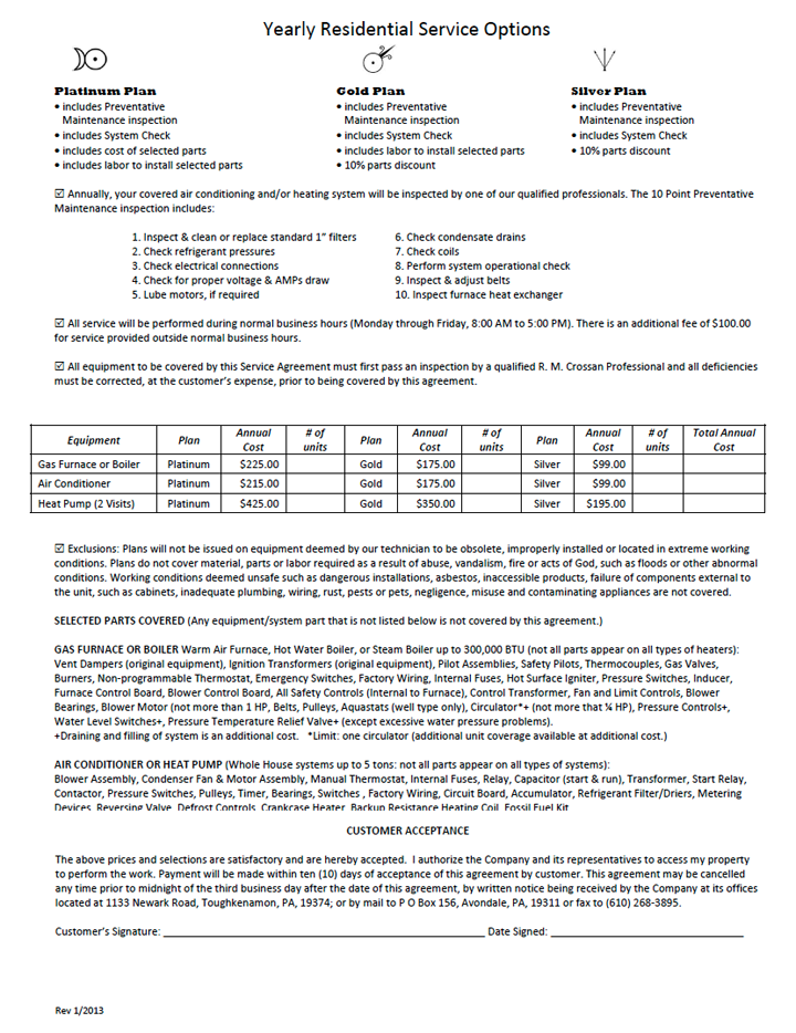 Hvac Proposal Sample Mjkjrdt